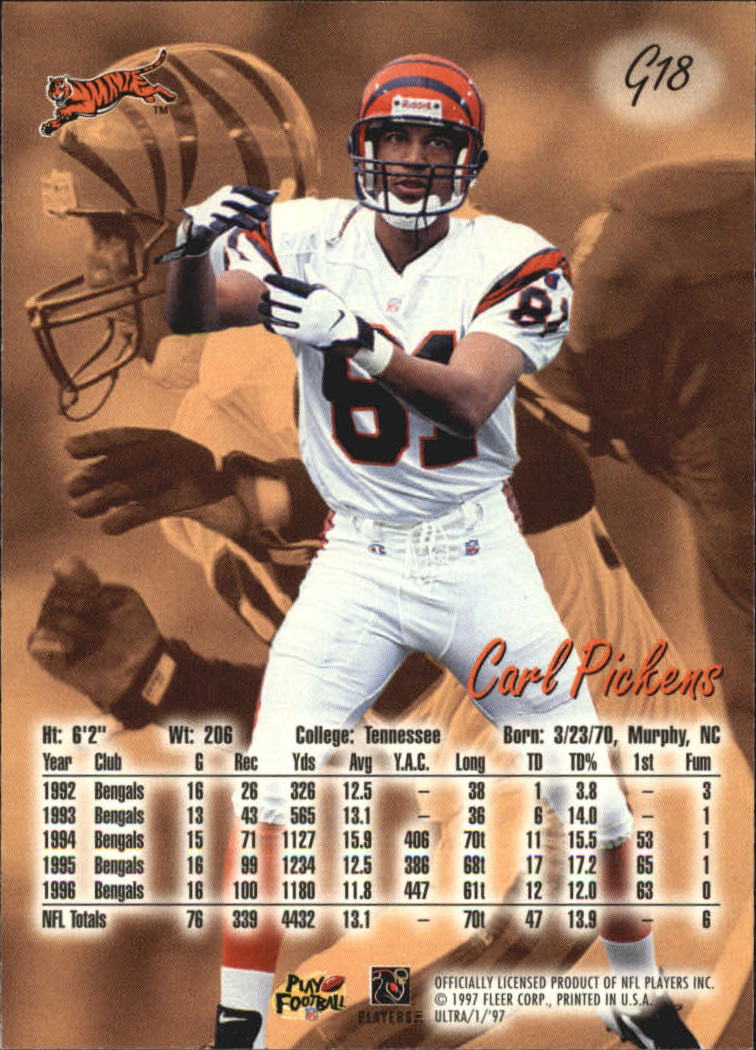 1997 Ultra Gold Medallion #G18 Carl Pickens - NM-MT