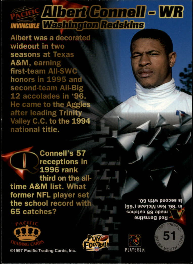 1997 Pacific Invincible Smash Mouth X-tra #51 Albert Connell - NM-MT