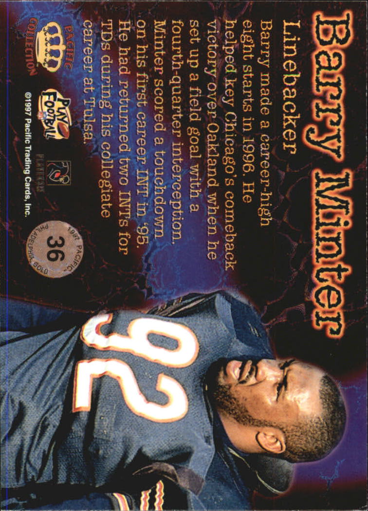 1997 Pacific Philadelphia Gold #36 Barry Minter - NM-MT