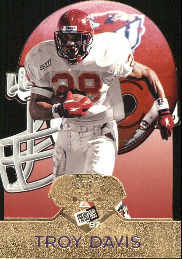 1997 Press Pass Head Butt Die Cuts #HB3 Troy Davis - NM-MT - Baseball Card Connection | Beckett ...