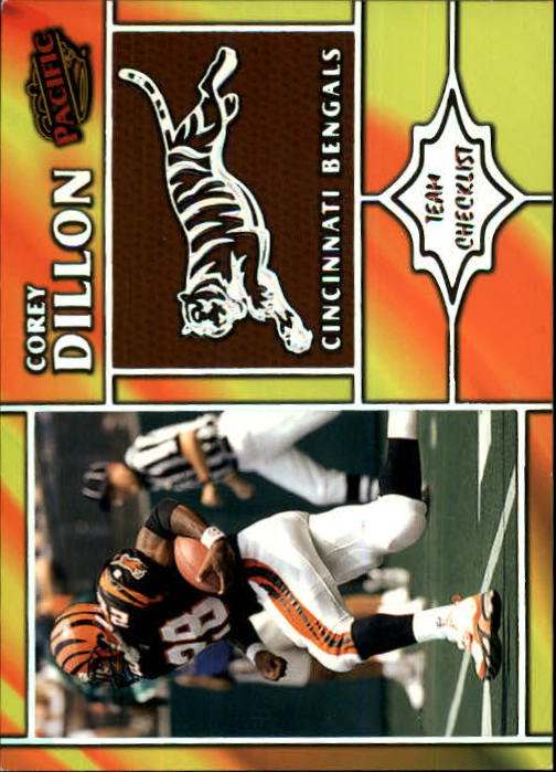 1998 Pacific Team Checklists #7 Corey Dillon - NM-MT
