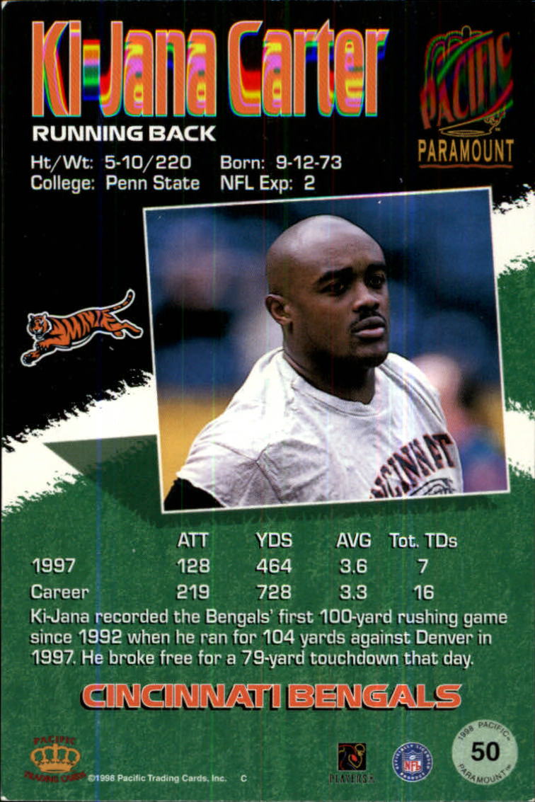 1998 Paramount #50 Ki-Jana Carter - NM-MT