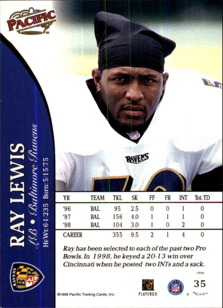 1999 Pacific #35 Ray Lewis - NM