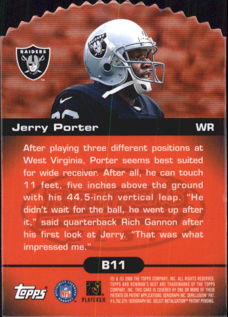 2000 Bowman's Best Bets #B11 Jerry Porter - NM-MT
