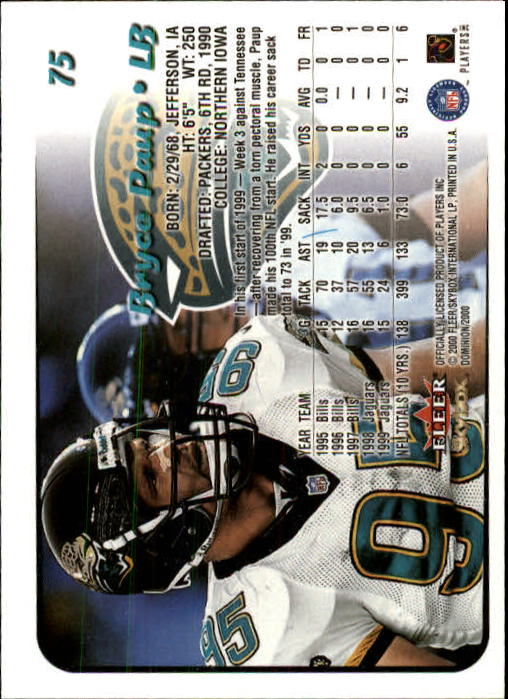2000 SkyBox Dominion #75 Bryce Paup - NM-MT
