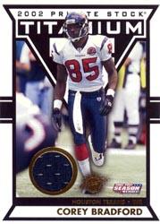 2002 Titanium Post Season #95 Corey Bradford JSY - NM-MT - Burbank ...