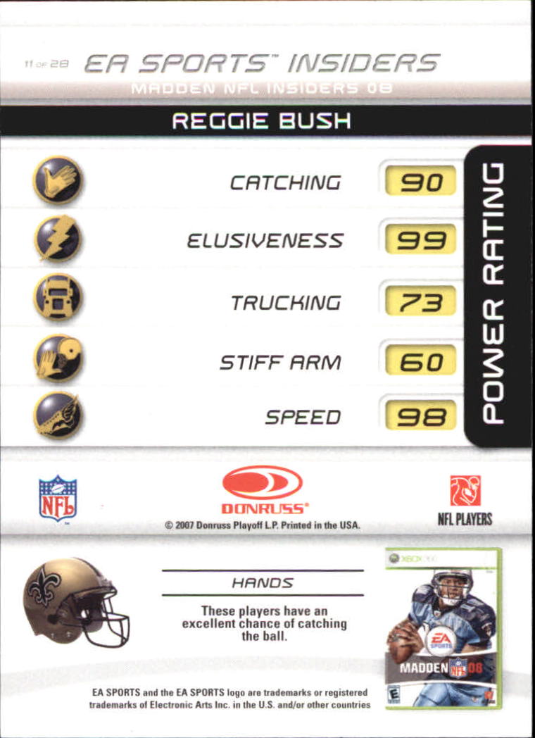2007 Donruss Gridiron Gear EA Sports Madden #11 Reggie Bush - NM-MT
