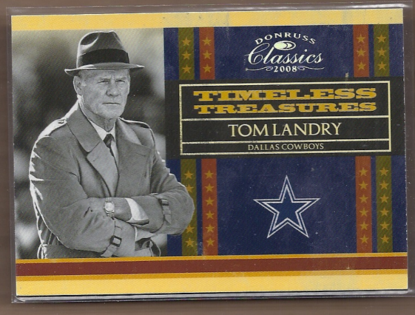 2008 Donruss Classics Timeless Treasures Silver Holofoil #3 Tom Landry ...