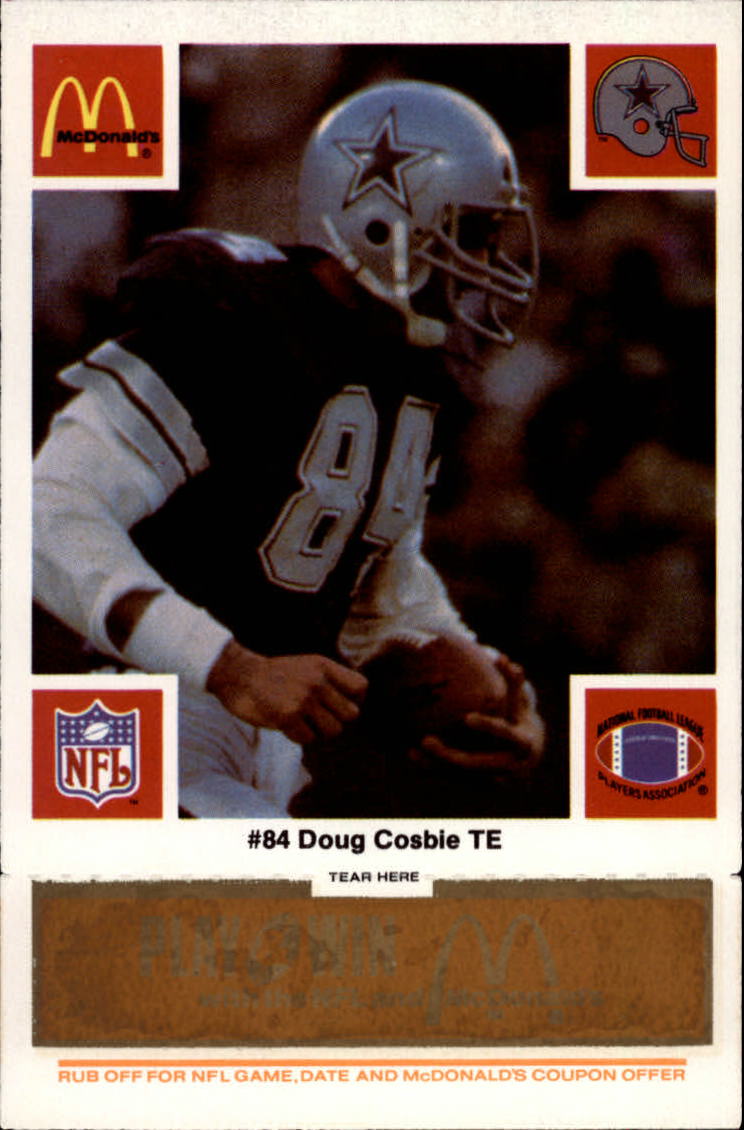 1986 McDonald's Cowboys Gold Tab #84 Doug Cosbie DP - NM