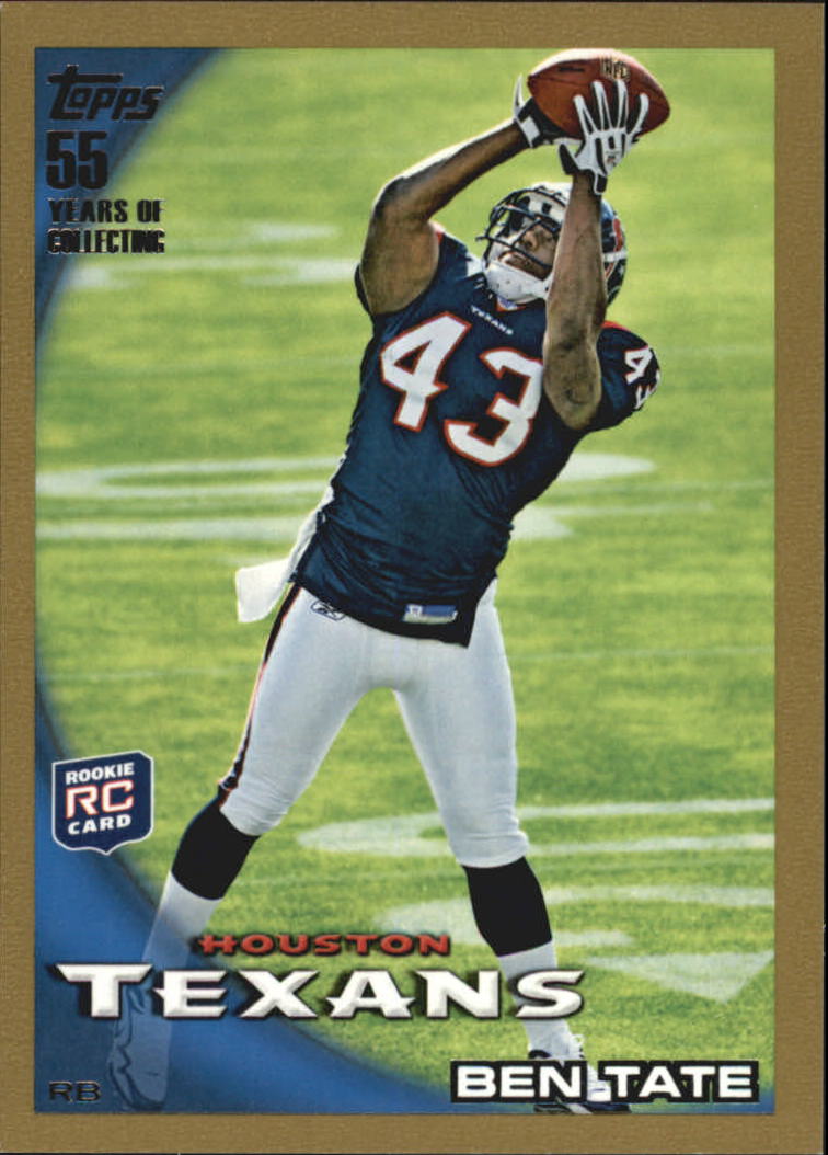 CARTE DE FOOTBALL 2010 Topps Gold Houston Texans #416 Ben Tate/2010 EUR ...