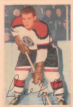 1953-54 Parkhurst #72 Lee Fogolin - slight creases - VG