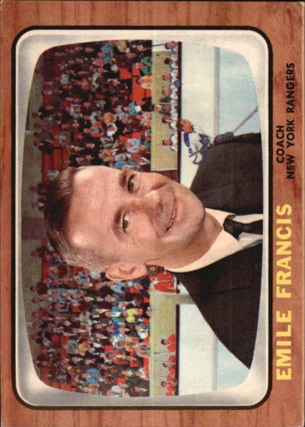1966-67 Topps #21 Emile Francis CO RC - EX