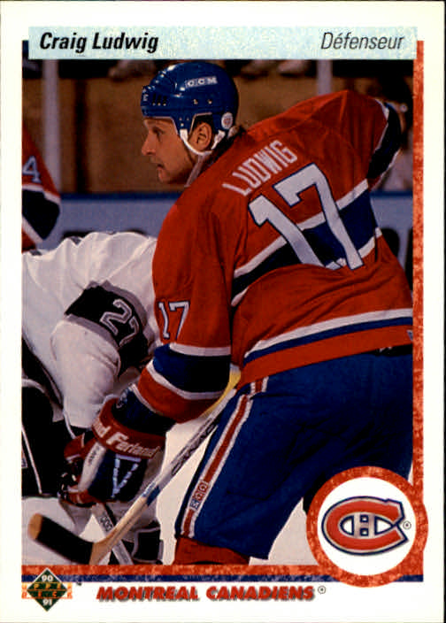 1990-91 Upper Deck French #186 Craig Ludwig - NM-MT