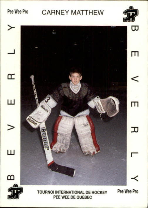 1992 Quebec Pee-Wee Tournament #1003 Matthew Carney - NM-MT