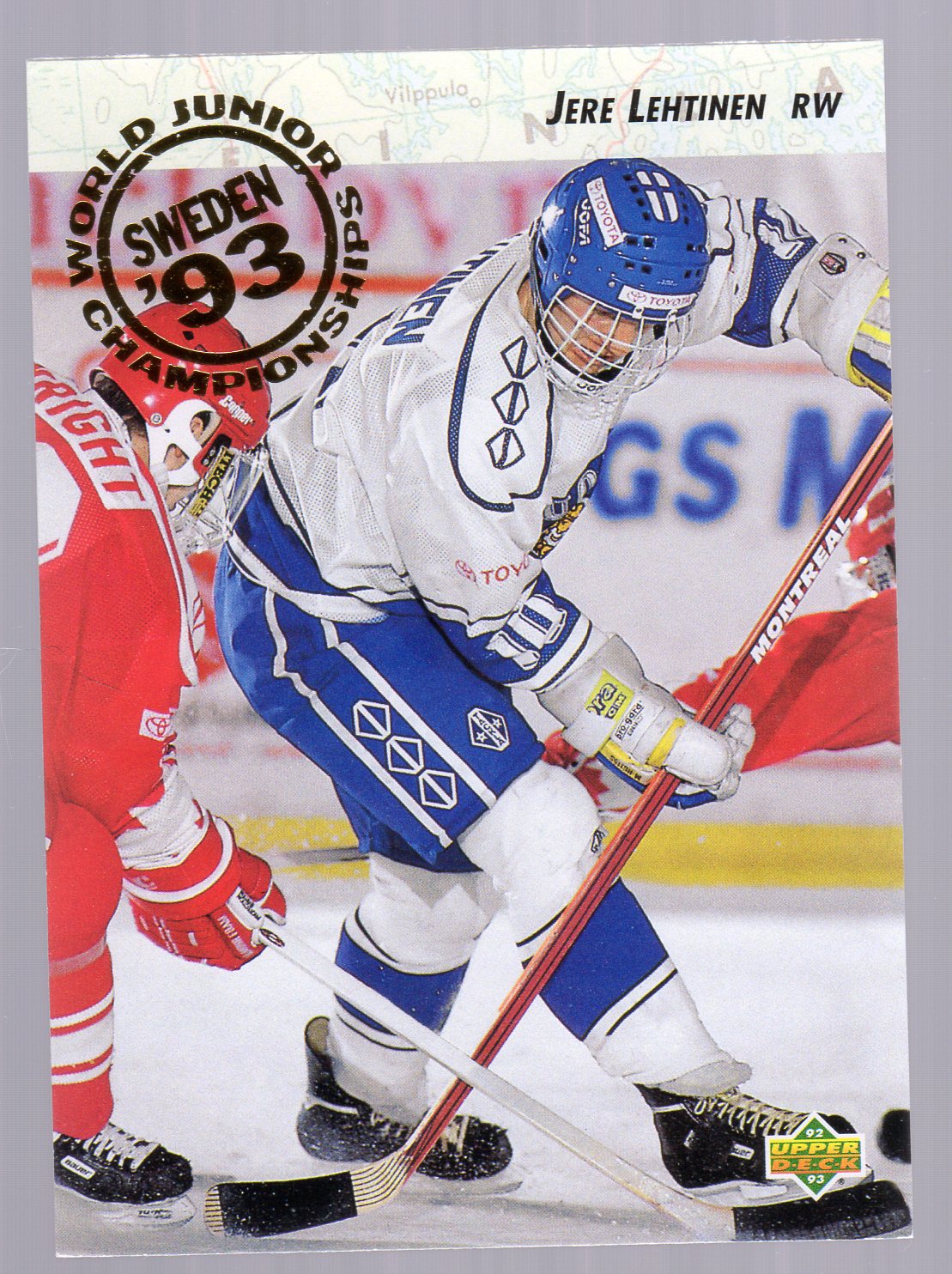 1992-93 Upper Deck #615 Jere Lehtinen RC - NM-MT