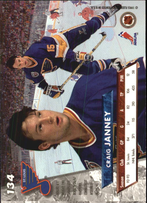 1993-94 Ultra #134 Craig Janney - NM-MT
