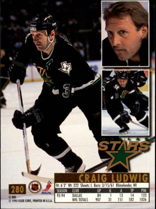 1994-95 Ultra #280 Craig Ludwig - NM-MT