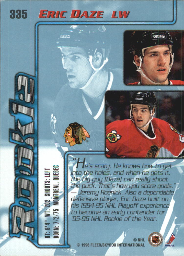 1995-96 Ultra #335 Eric Daze - NM-MT