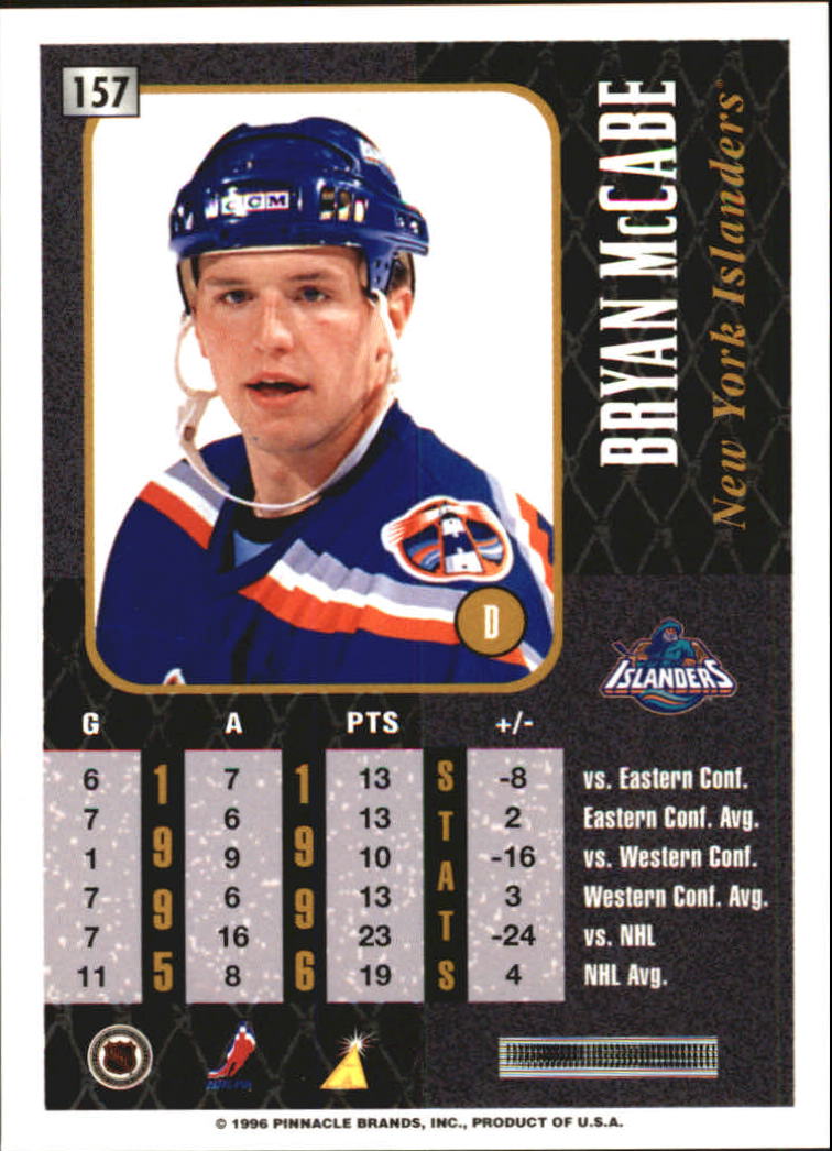 1996-97 Summit Premium Stock #157 Bryan McCabe - A5562 - NM-MT