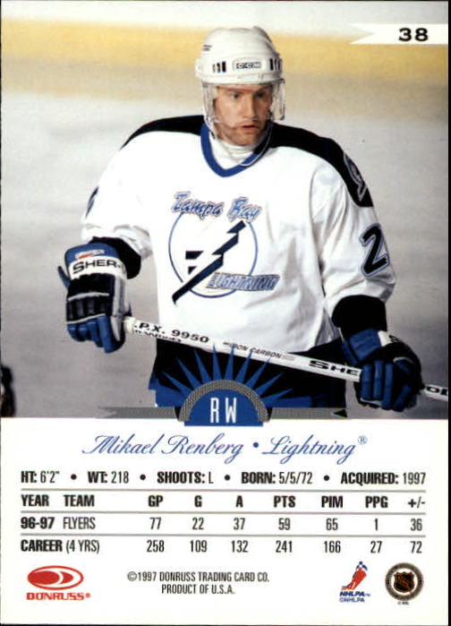 1997-98 Leaf #38 Mikael Renberg - NM-MT