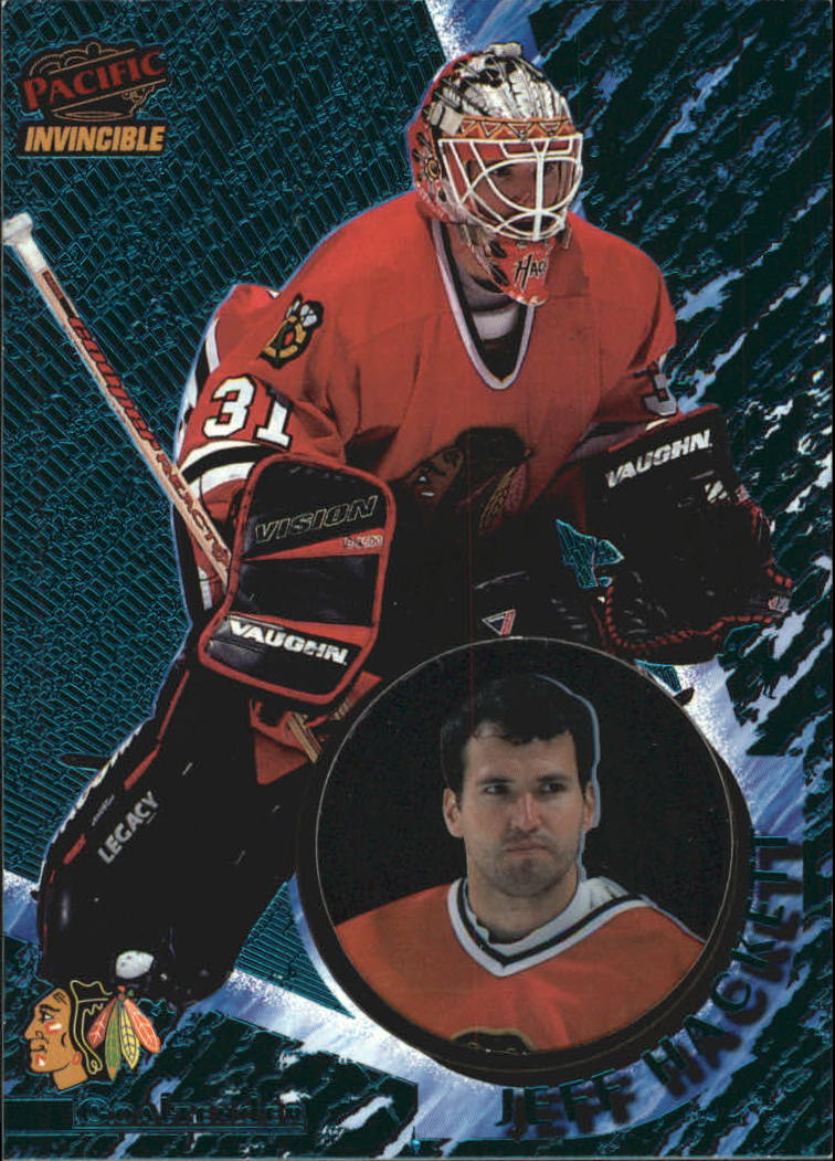 1997-98 Pacific Invincible Emerald Green #30 Jeff Hackett - NM-MT