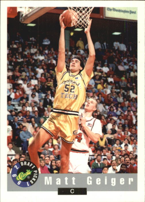 1992 Classic #30 Matt Geiger - NM-MT