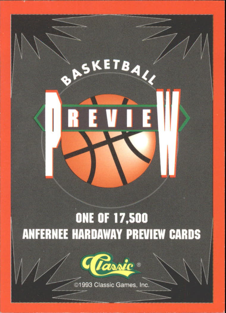 1993 Classic Previews #BK3 Anfernee Hardaway - NM-MT - DRTrading Card ...