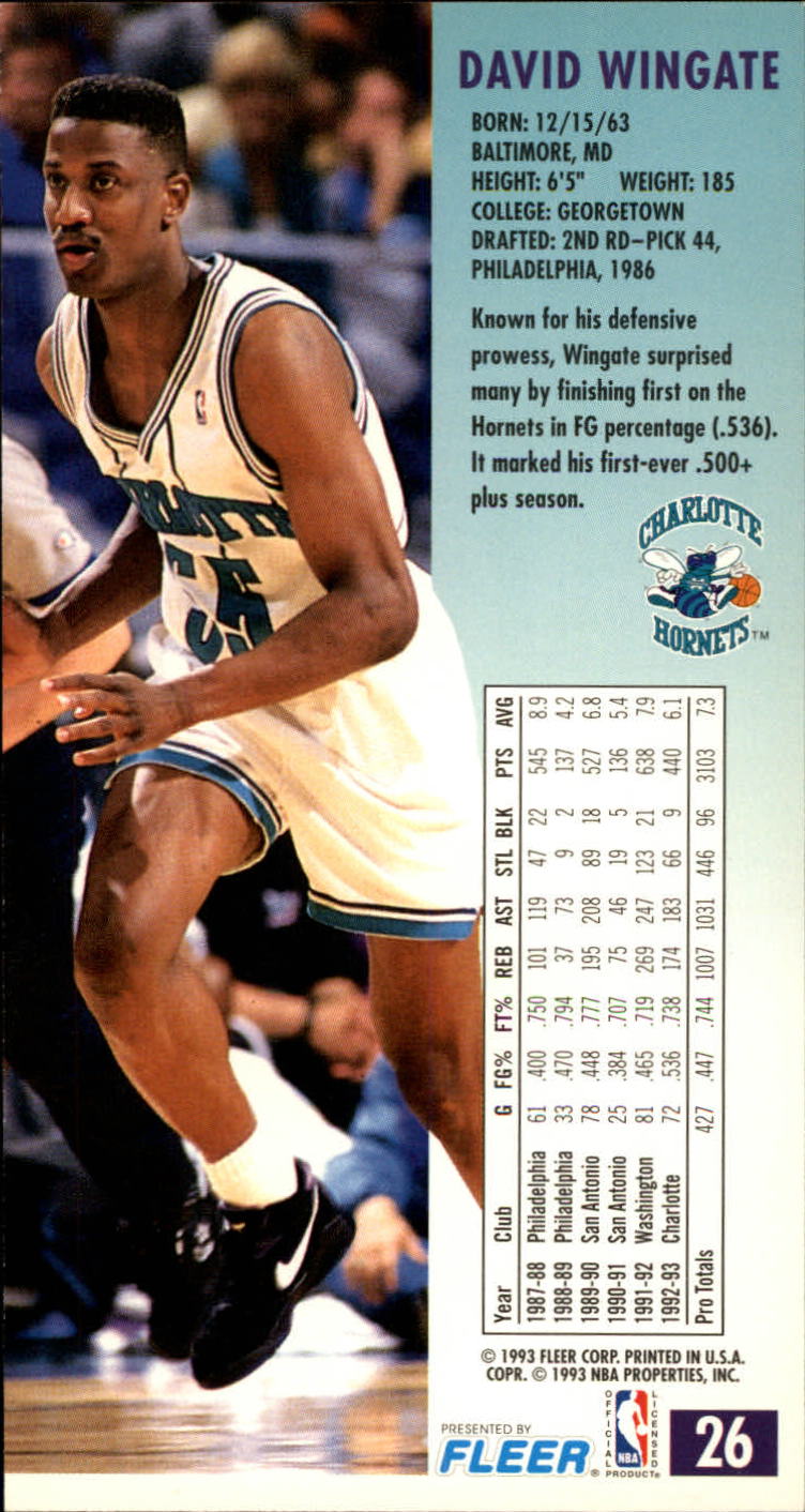 1993-94 Jam Session #26 David Wingate - NM-MT