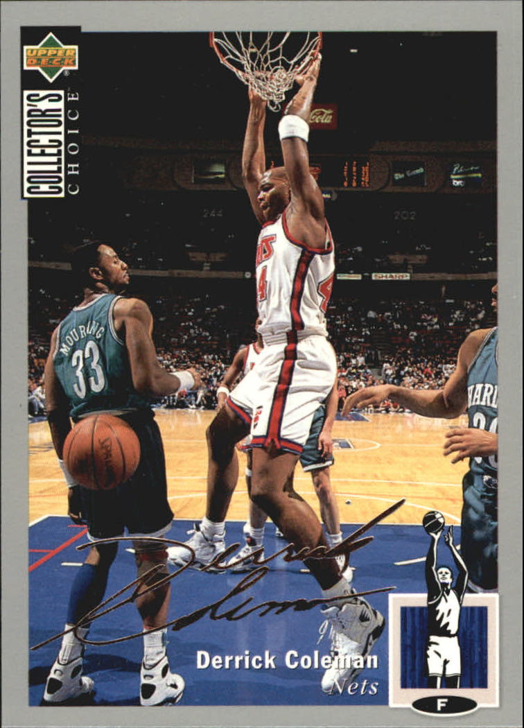 1994-95 Collector's Choice Silver Signature #44 Derrick Coleman - NM-MT