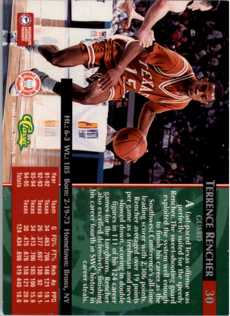 1995 Classic #30 Terrence Rencher - NM-MT