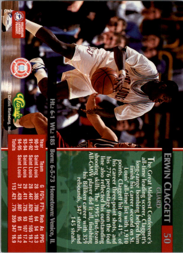 1995 Classic #50 Erwin Claggett - NM-MT