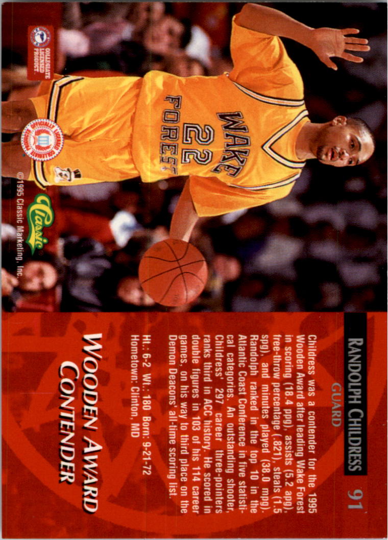 1995 Classic #91 Randolph Childress AW - NM-MT