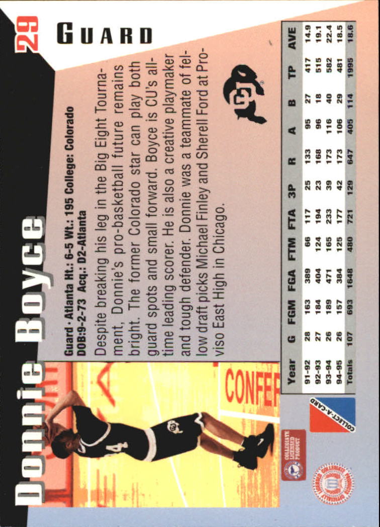 1995 Collect-A-Card #29 Donnie Boyce - NM-MT