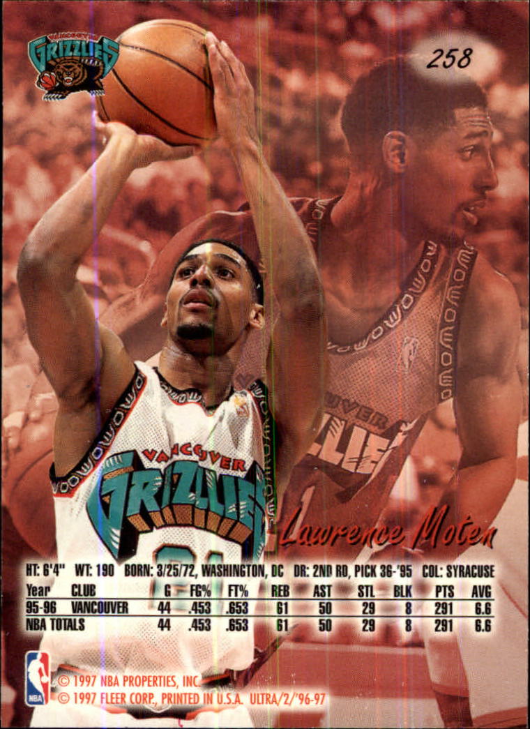 1996-97 Ultra #258 Lawrence Moten - NM-MT