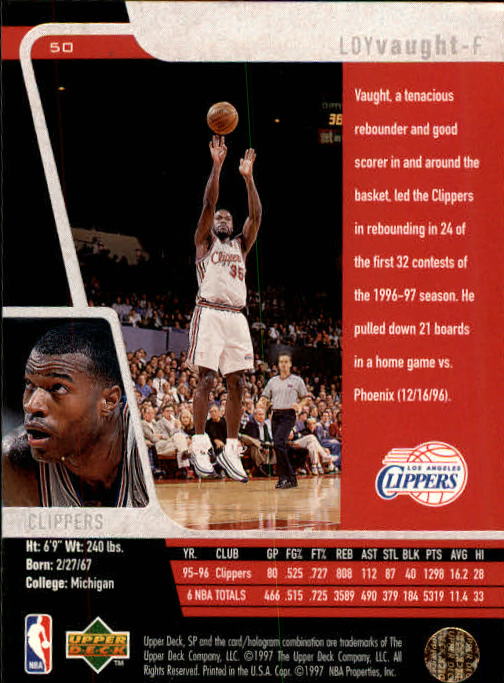 1996-97 SP #50 Loy Vaught - NM-MT