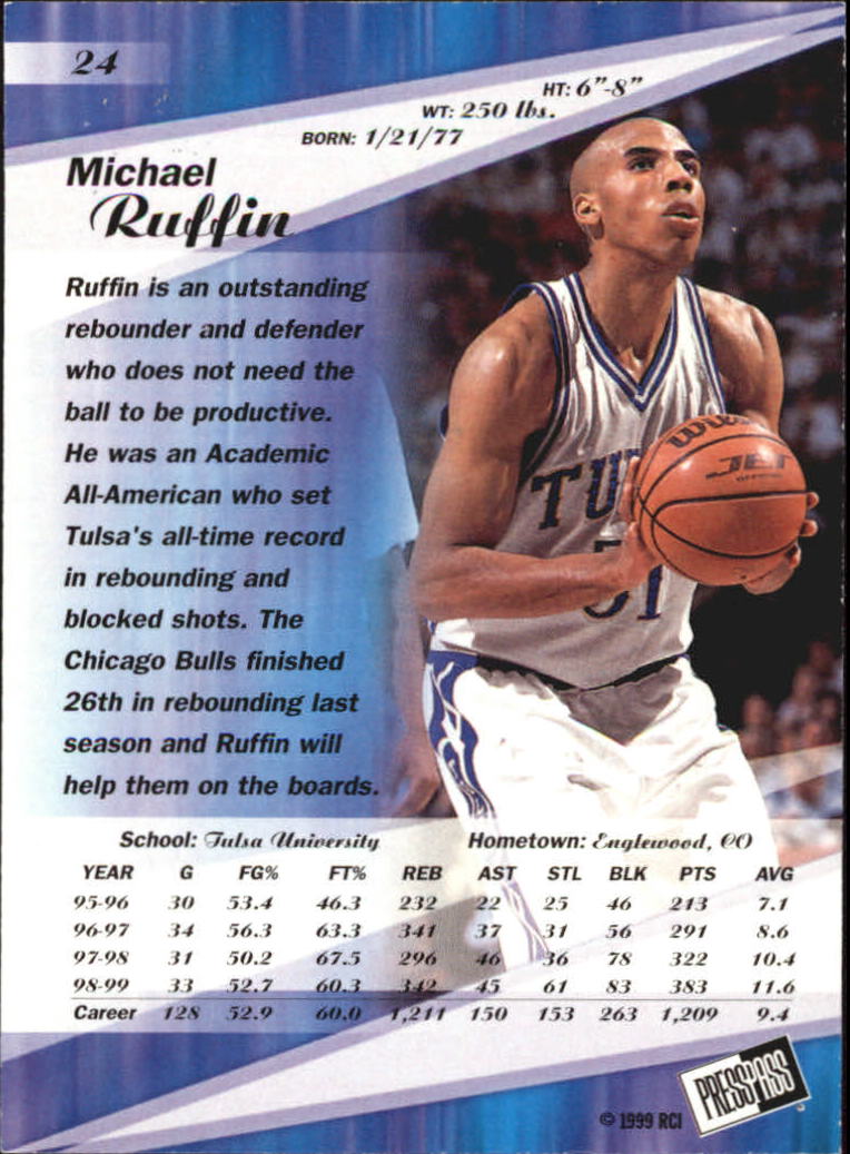 1999 Press Pass SE Torquers #24 Michael Ruffin - NM-MT