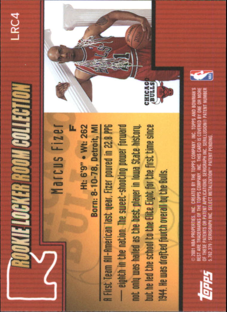 2000-01 Bowman's Best Rookie Locker Room Collection #LRC4 Marcus Fizer ...