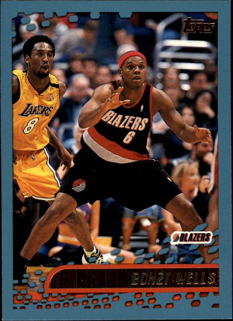 BONZI WELLS ~ 2001-02 Topps NBA Basketball Card #162 with KOBE BRYANT ...