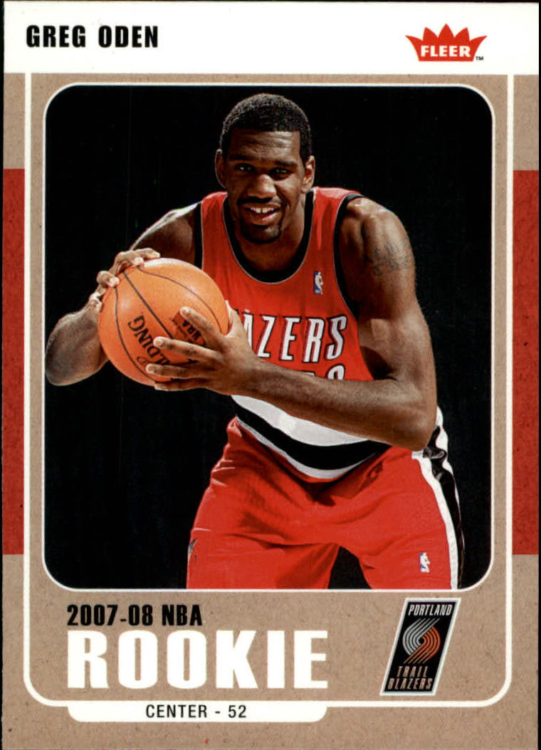 2007-08 (TRAIL BLAZERS) Fleer #223 Greg Oden Rookie Basketball Card | eBay