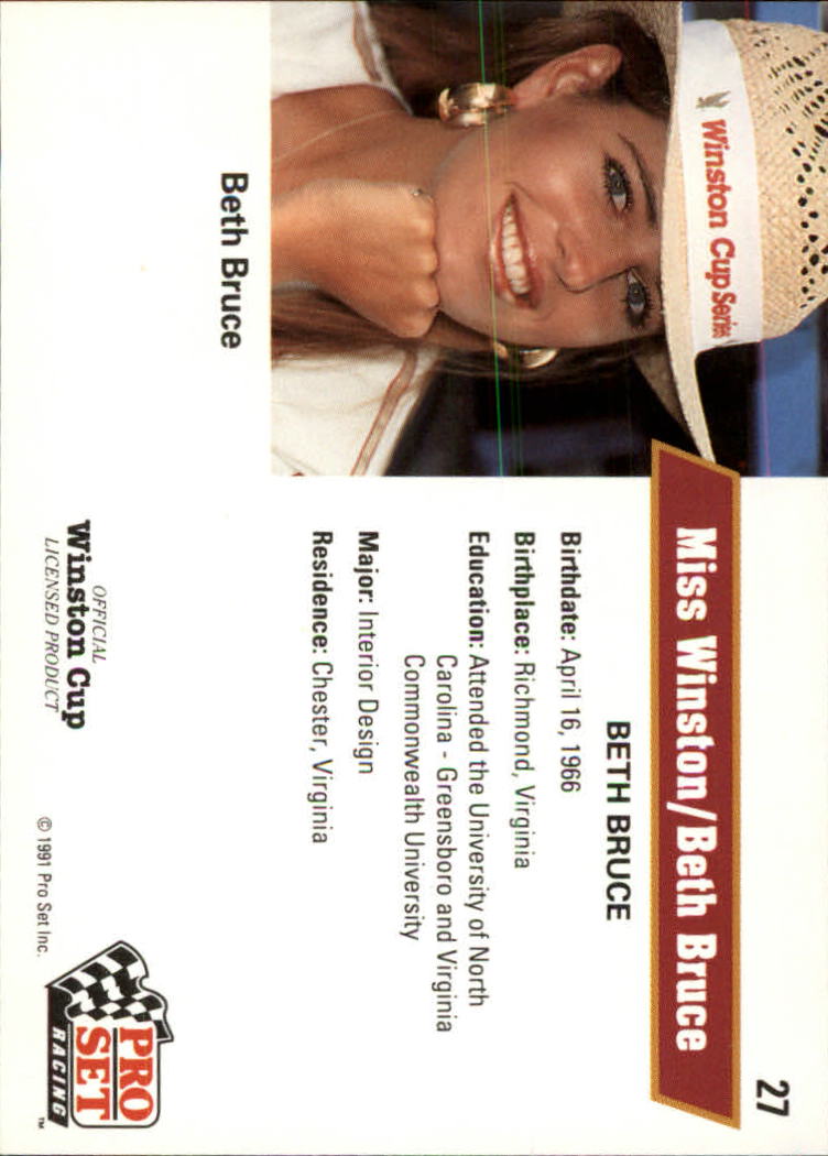 1991 Pro Set #27 Beth Bruce Ms. Winston