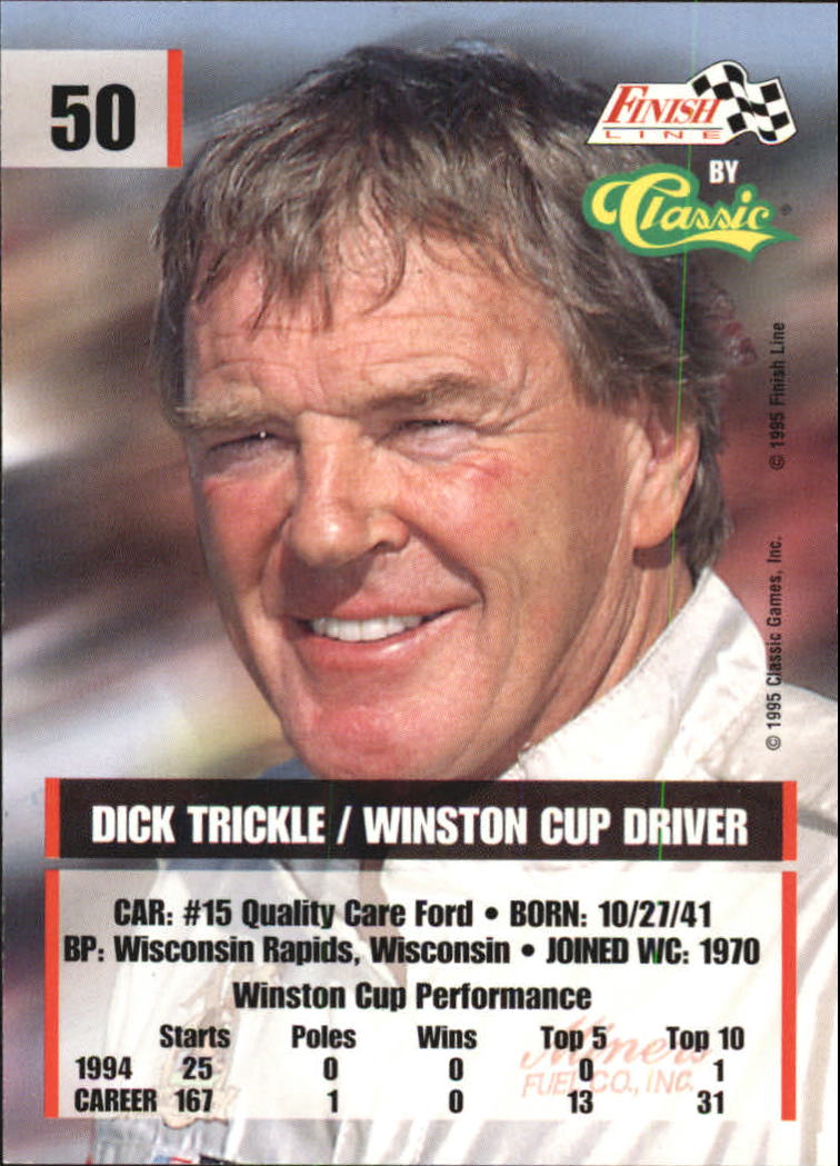 1995 Finish Line #50 Dick Trickle - NM-MT