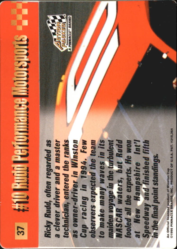 1995 Action Packed Stars #37 Ricky Rudd's Car - NM-MT