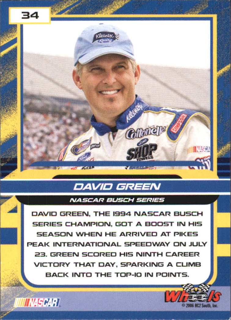 2006 Wheels High Gear #34 David Green NBS - NM-MT
