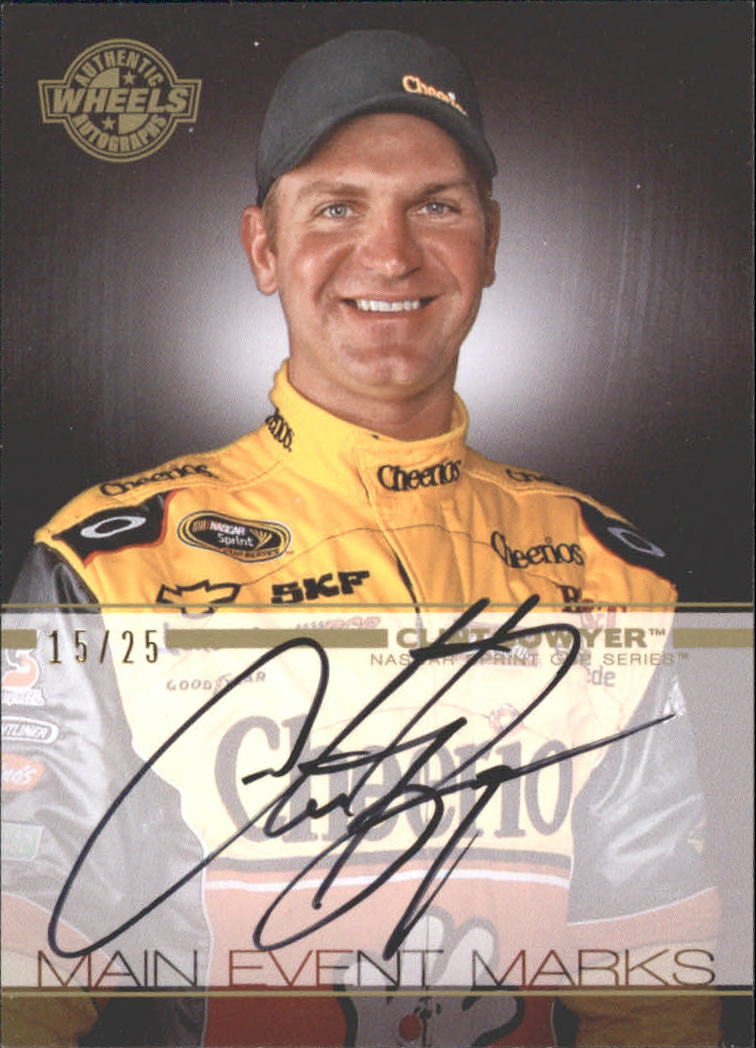 2011 Wheels Main Event Marks Autographs Gold #MECB Clint Bowyer/25 - NM-MT