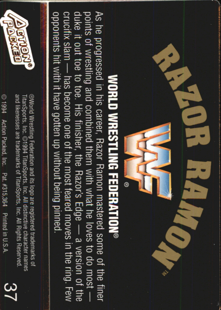 1994 Action Packed WWF #37 Razor Ramon - NM-MT