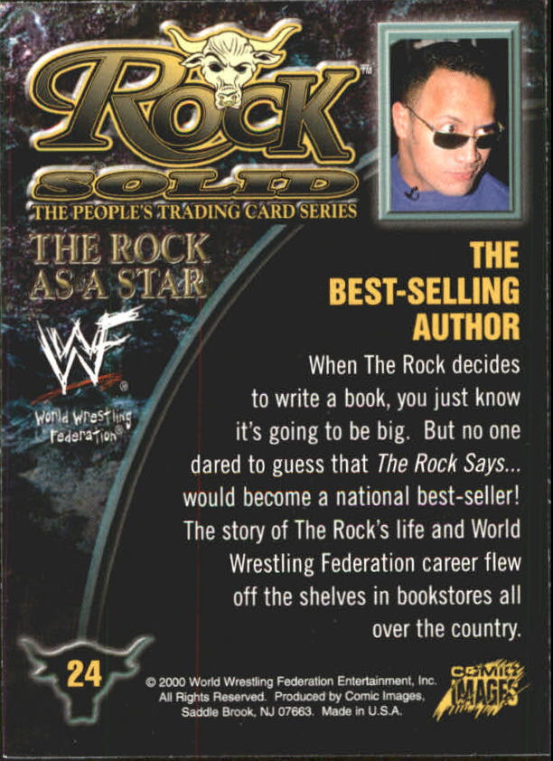 2000 Comic Images WWF Rock Solid #24 The Best-Selling Author - NM-MT ...