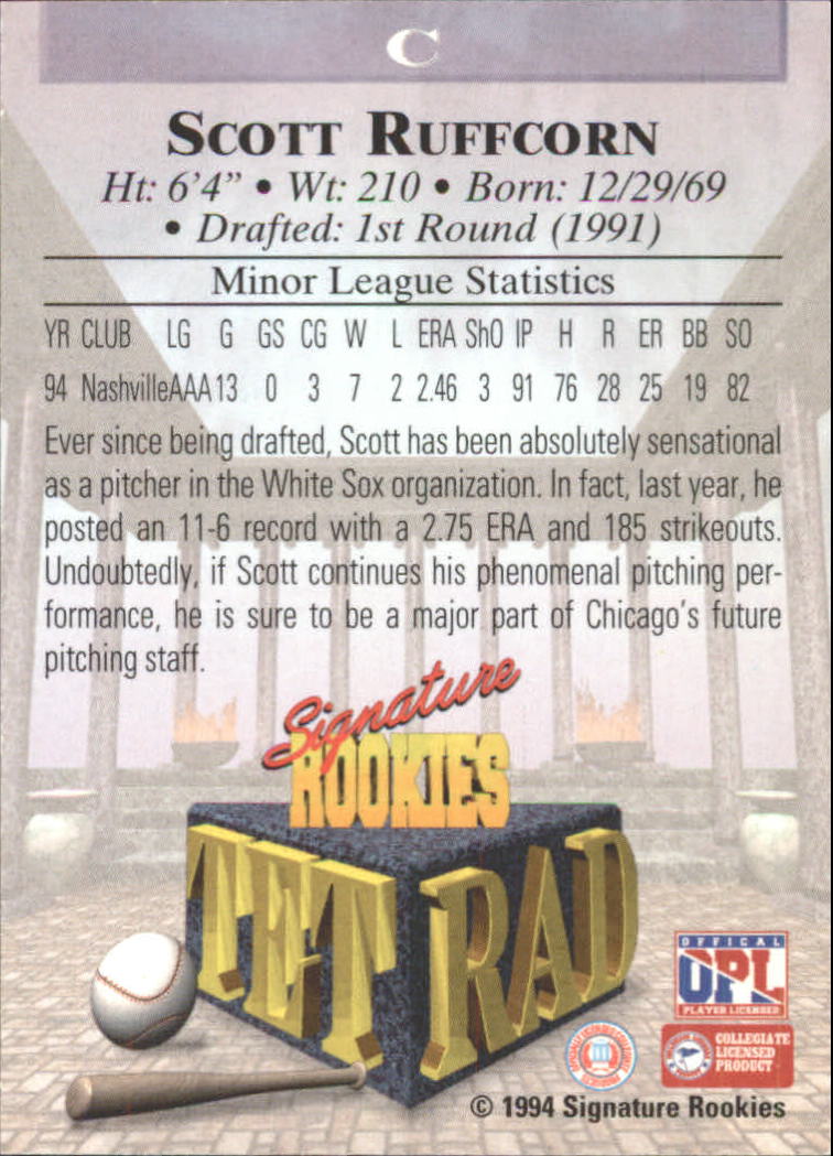 1994 Signature Rookies Tetrad #100 Scott Ruffcorn - NM-MT - Baseball ...