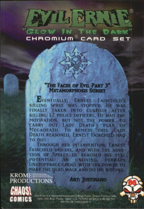 1995 Krome Evil Ernie Glow-in-the-Dark #66 The Faces of Evil Part 3 - NM-MT