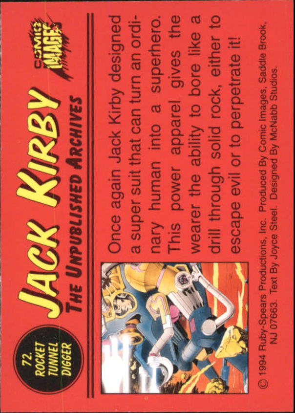 1994 Comic Images Jack Kirby The Unpublished Archives #72 Rocket Tunnel ...