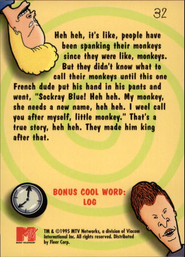 1995 Fleer Ultra MTV Animation #32 Napoleon Bonerparts - NM-MT